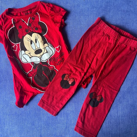 Disney | Matching Sets | Disney Minnie Mouse Xo Heart Top And Pants ...